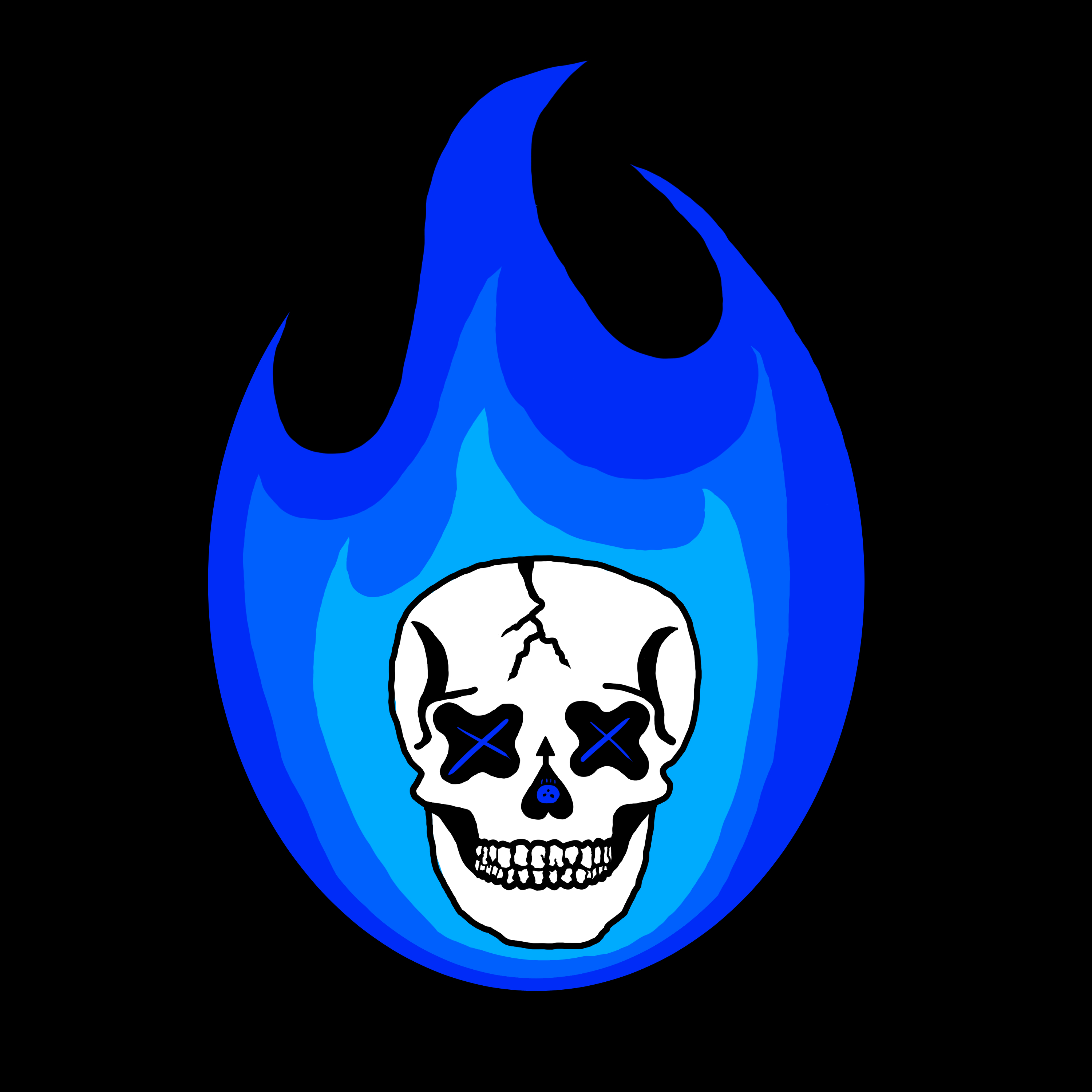 Blue Flames PFP - MGSkullz | Exchange Art