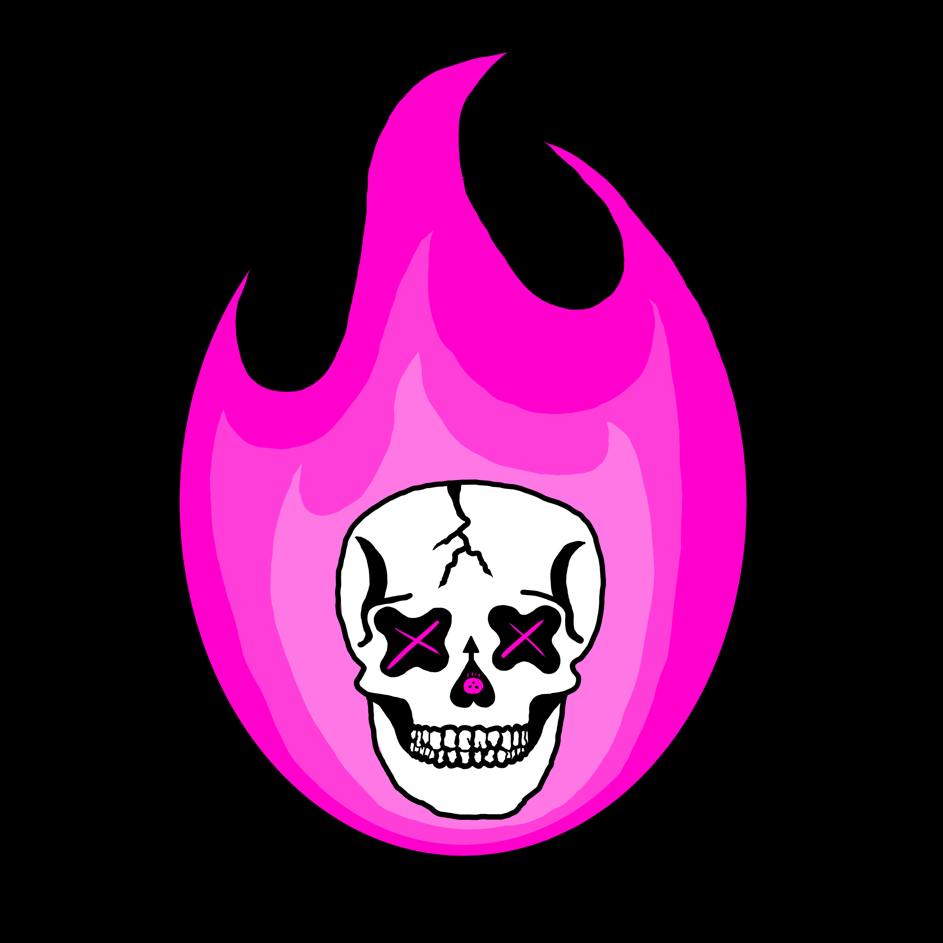 Pink Flames PFP - MGSkullz | Exchange Art