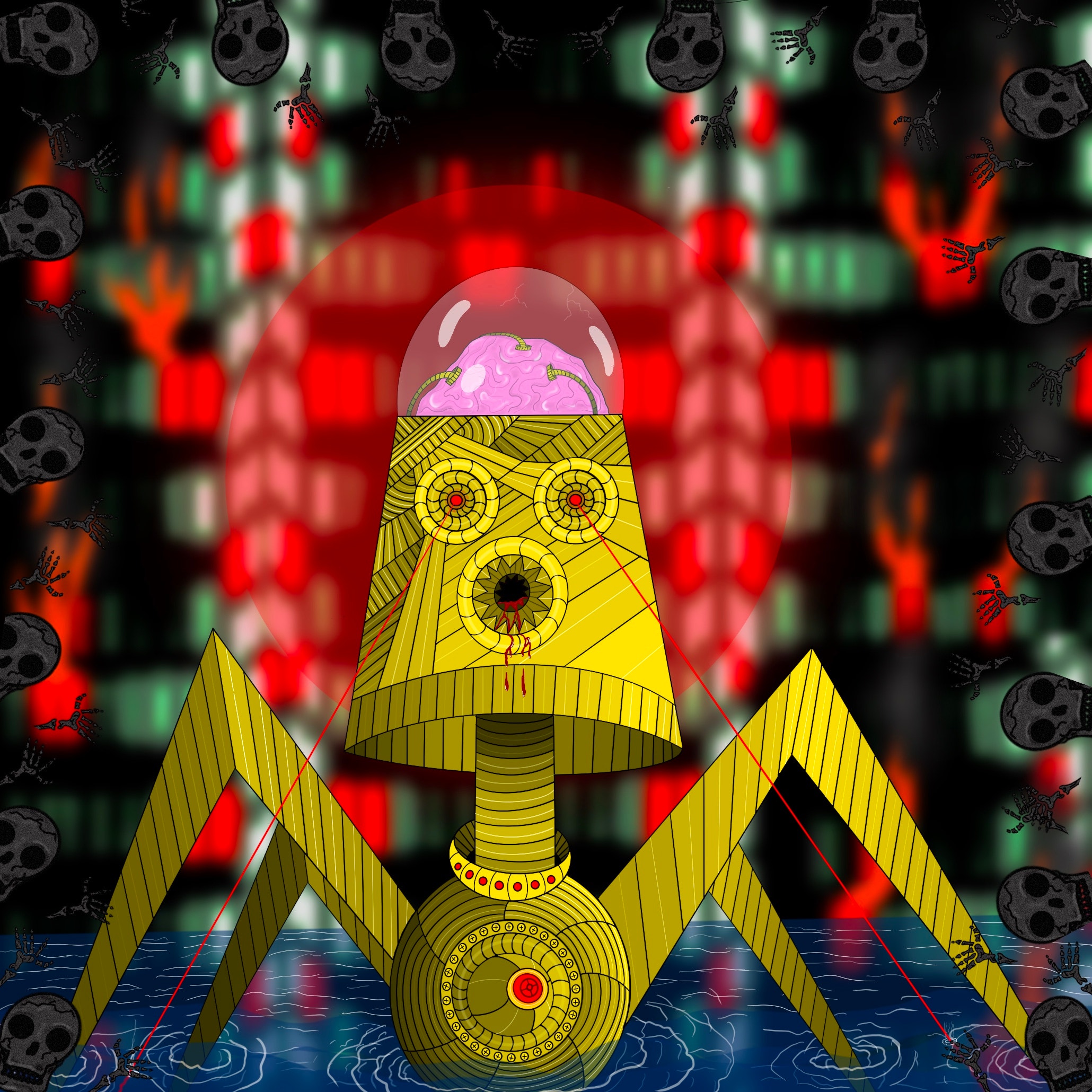 Garbage Patch Kid - Droid kid - Yellow Trash Can | Exchange Art